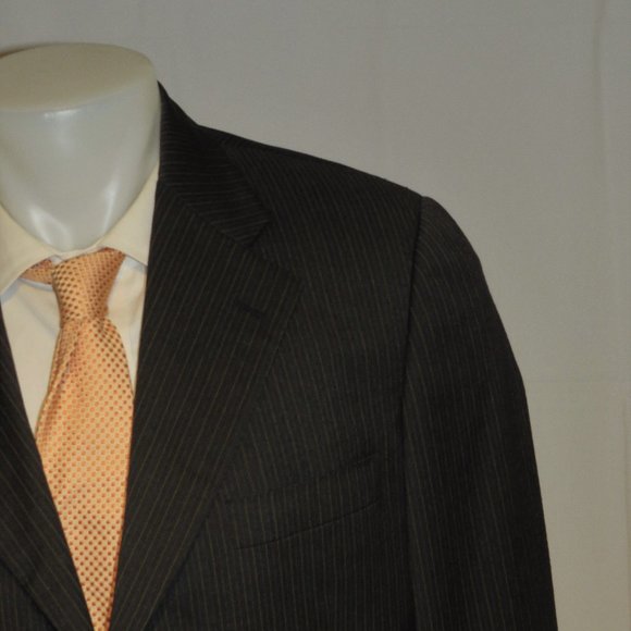 belvest | Suits & Blazers | Belvest Super 0 Vintage Gray Striped Three ...